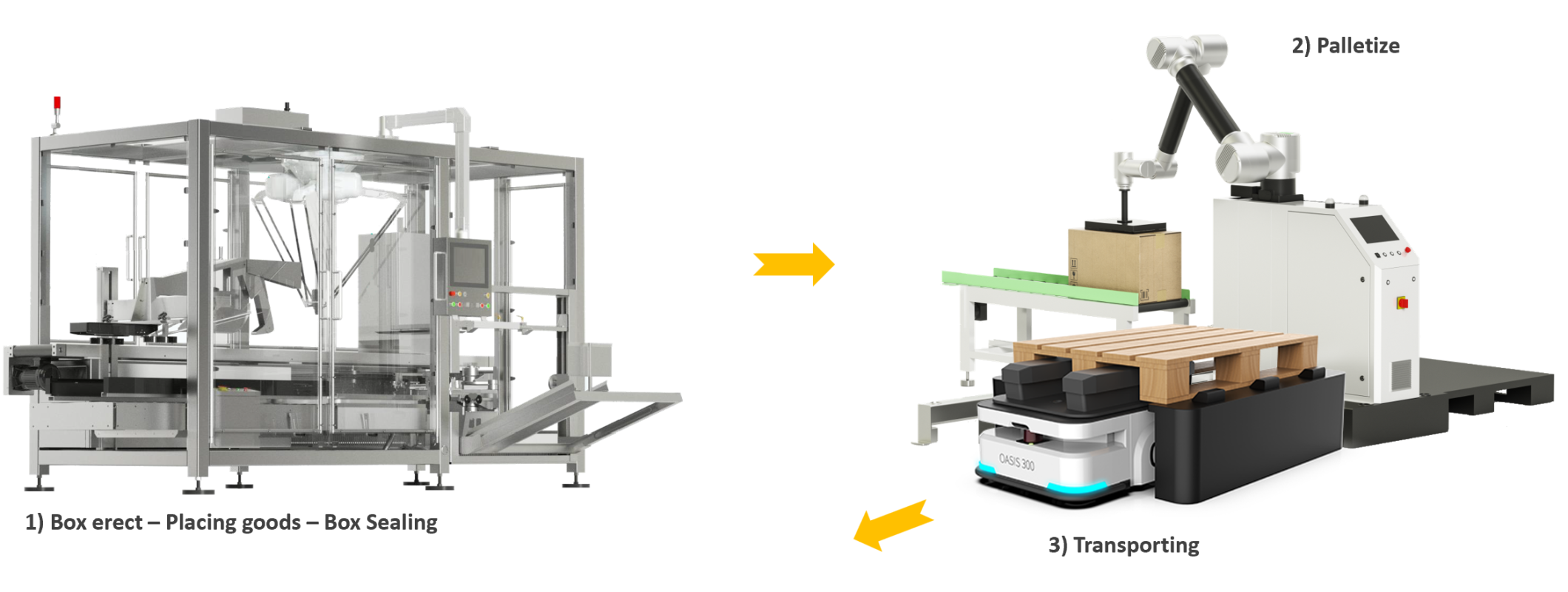 Most complete case packing to palletizing solution